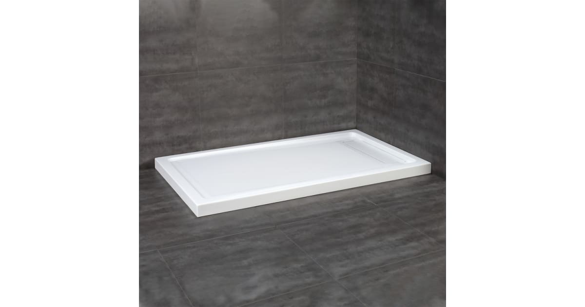 Ove Decors 15SSB-603660-WHTWM Adena 36" x 60" Rectangular Shower Base ...
