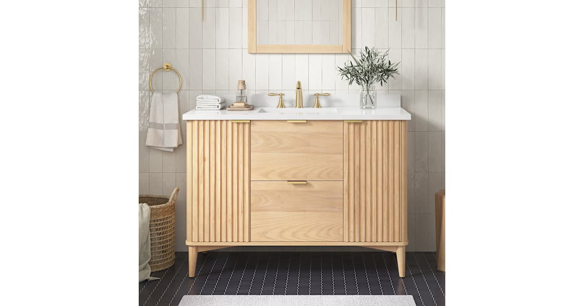 Ove Decors 15VVA-BER348-174EV Gabi 48" Fluted Free Standing Single ...