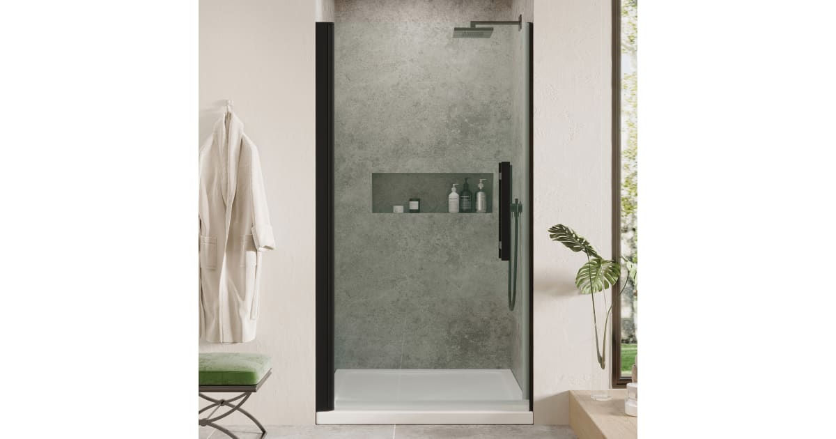 Ove Decors PA06004F0 Endless 72" High x 34" Wide Hinged Semi Frameless ...