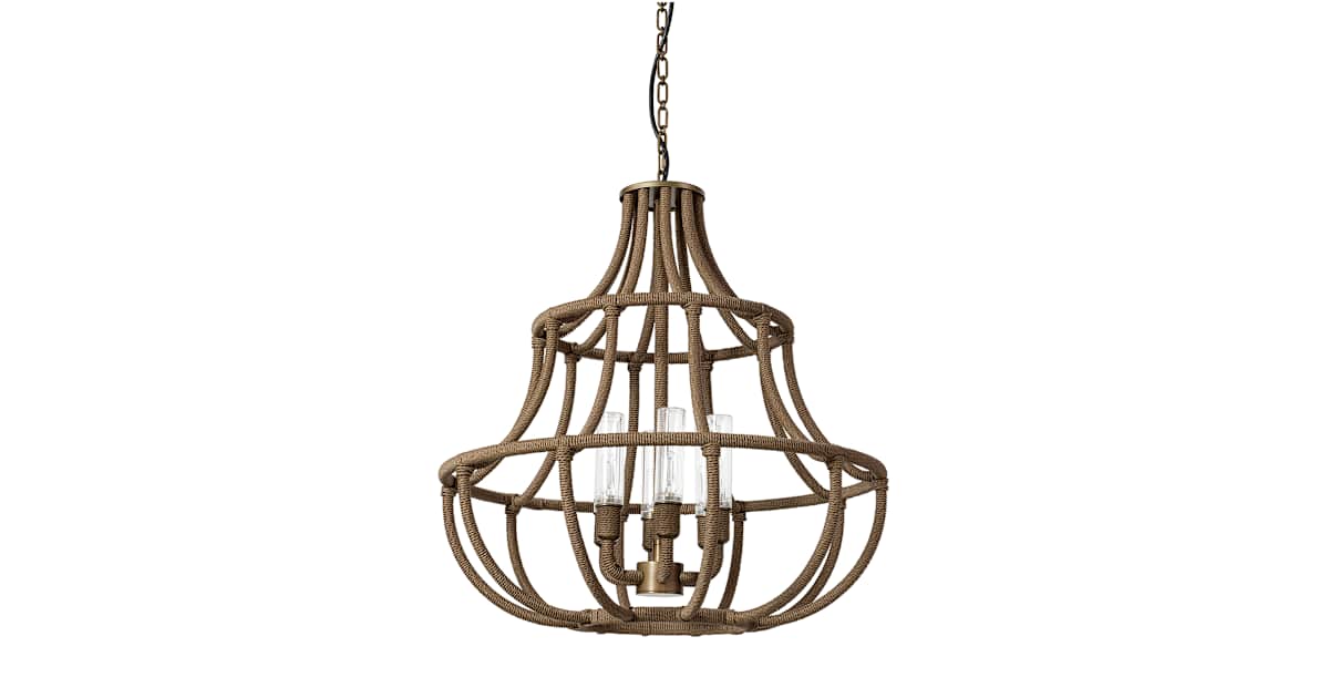 Palecek 2216-79 Yvette 6 Light 28" Wide Empire Outdoor Chandelier ...