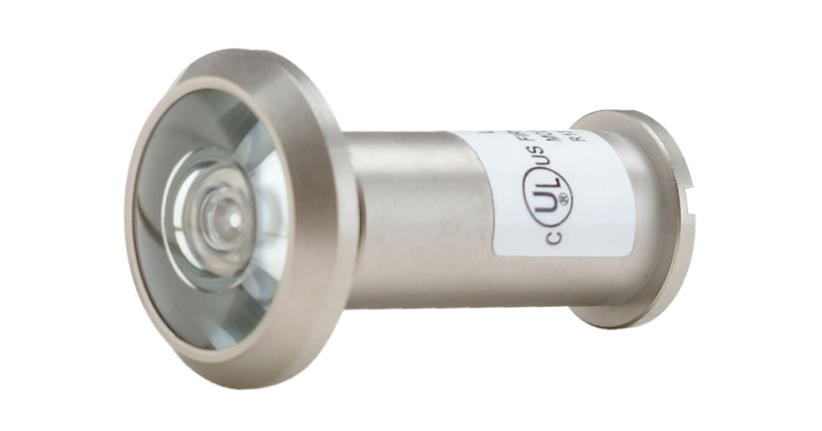 Pamex DD01-180ULSN UL Listed Brass 180 Degree Door Viewer with 1/2 ...