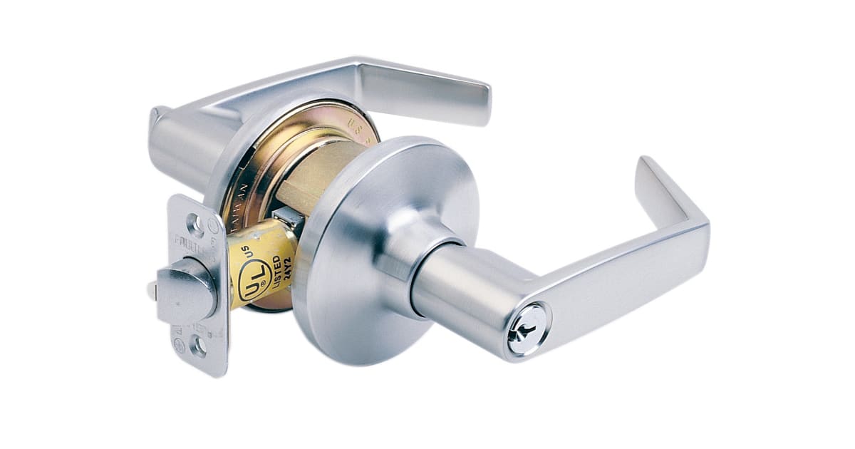 Pamex FL3S5B Solid Brass Grade 2 Commercial Storeroom Door Lever Set ...