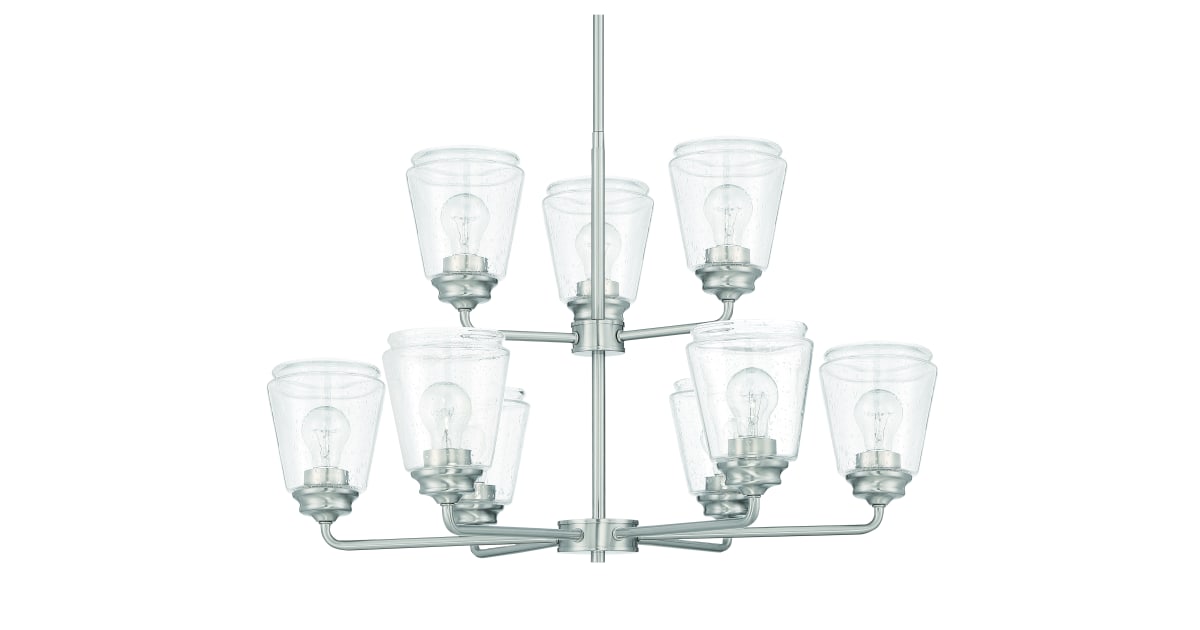 Park Harbor PHFHL1009BN Great Bridge 9 Light 30" Wide Chandelier ...