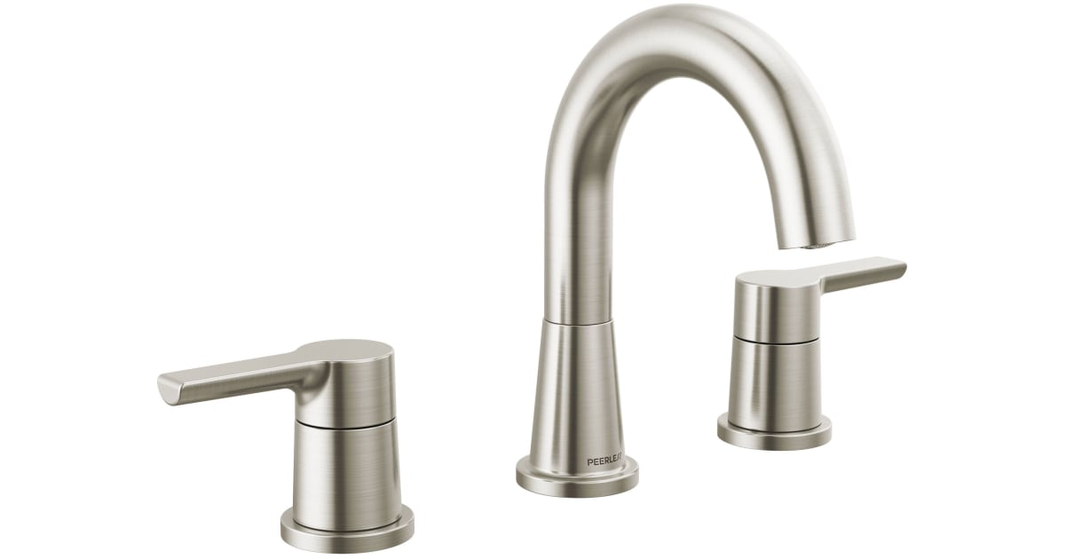 Peerless P3512LF-BN Flute 1 GPM Widespread Bathroom Faucet with Pop-Up ...