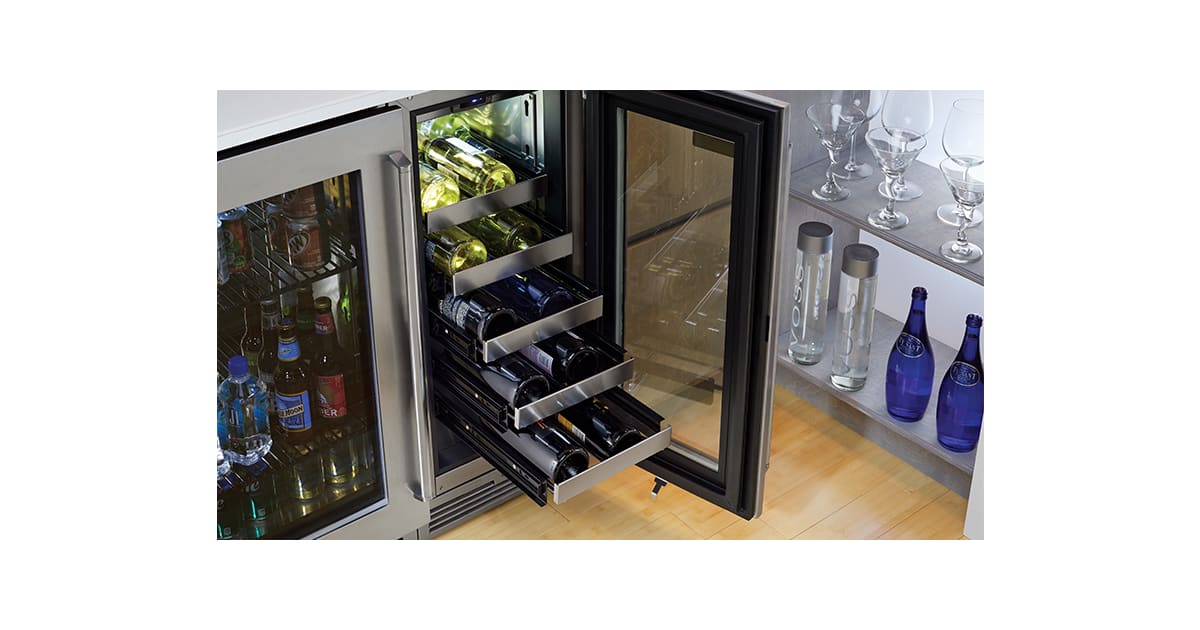 Perlick HP15WS-4-3R 15 Inch Wide 20 Bottle Capacity Built-In Wine ...