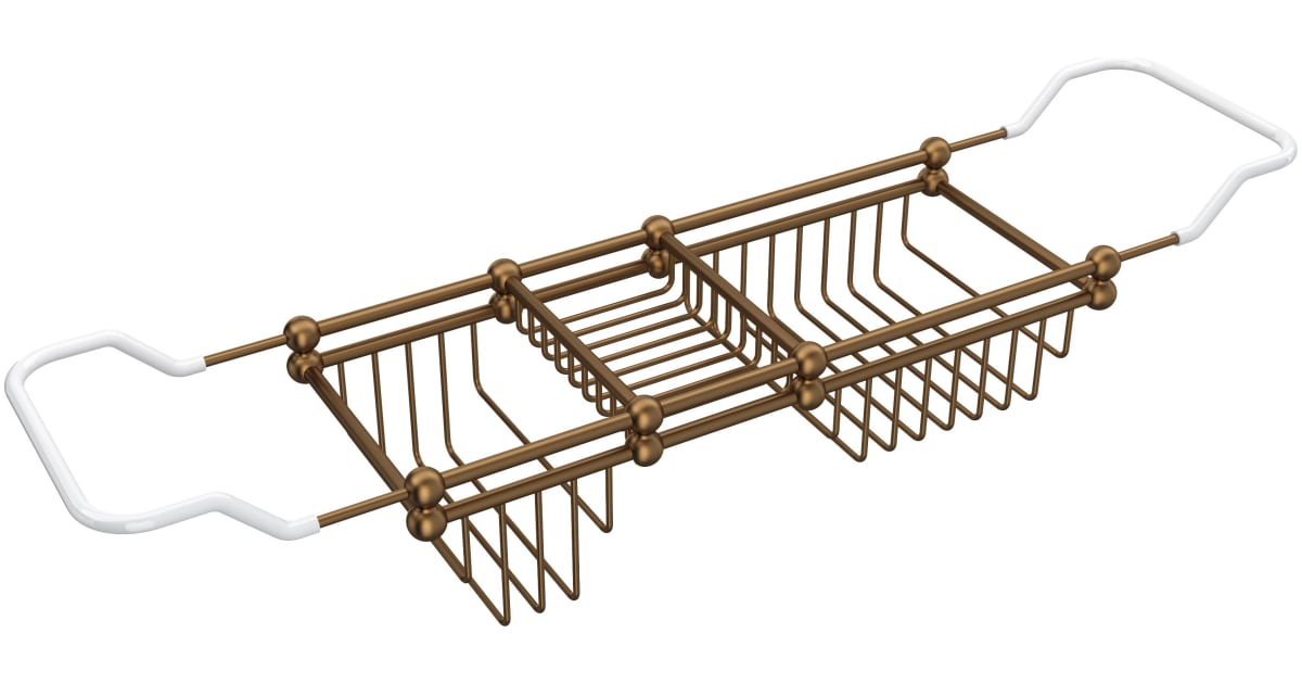 Perrin and Rowe U.6910EB Edwardian 32" Adjustable Brass Bath Rack ...