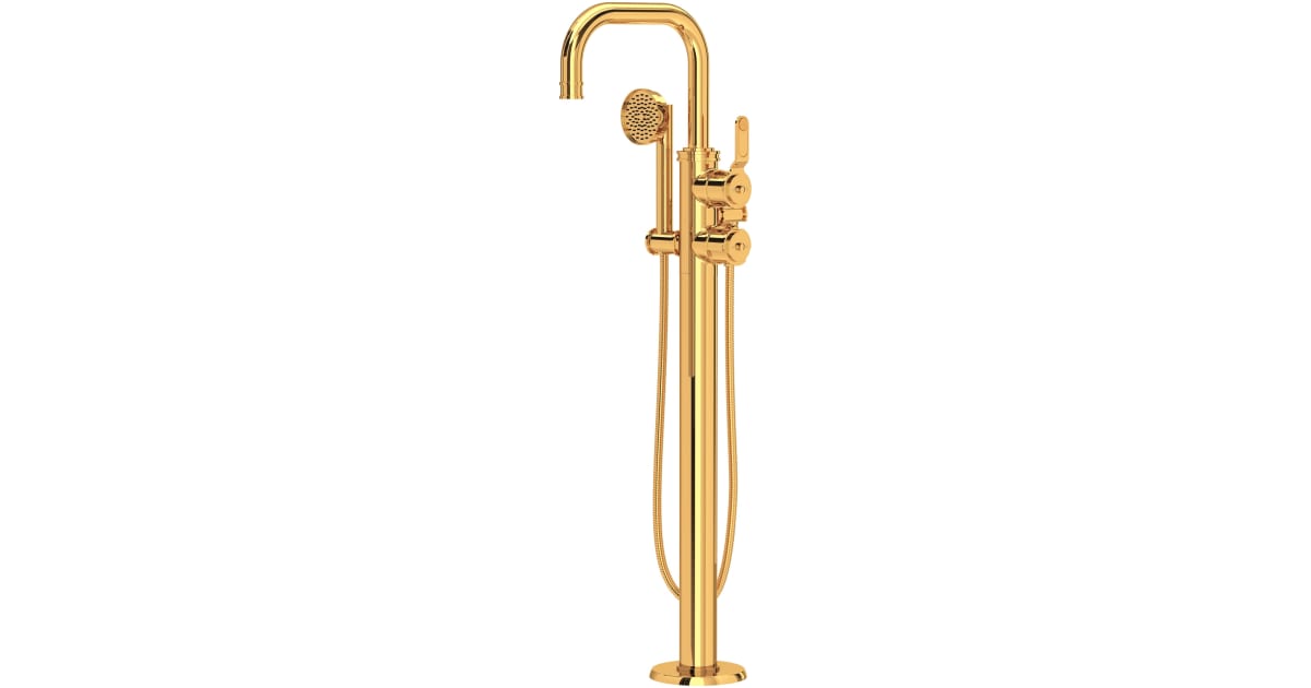 Perrin and Rowe U.TAR05F1HTEG Armstrong Floor Mounted Tub Filler with ...