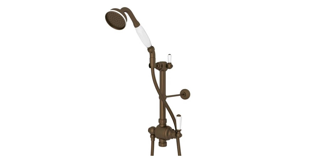 Perrin and Rowe U.5373NEB Edwardian 1.8 GPM Single Function Hand Shower Package - Includes Slide ...