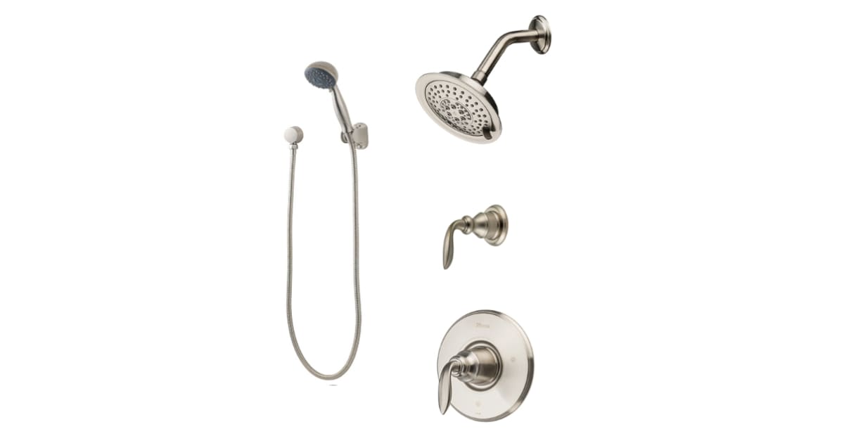 Pfister B89-7CBK Avalon Shower System with Valve Trim, Shower Head ...