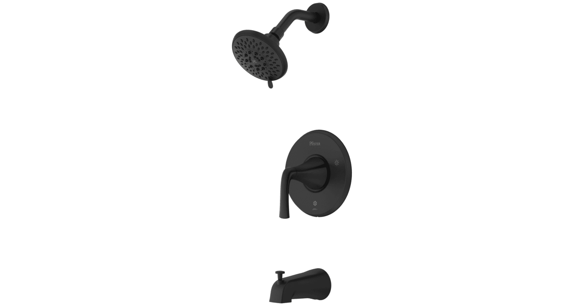 Pfister LG89-8MCAB McAllen Tub and Shower Trim Package with 1.8 GPM ...