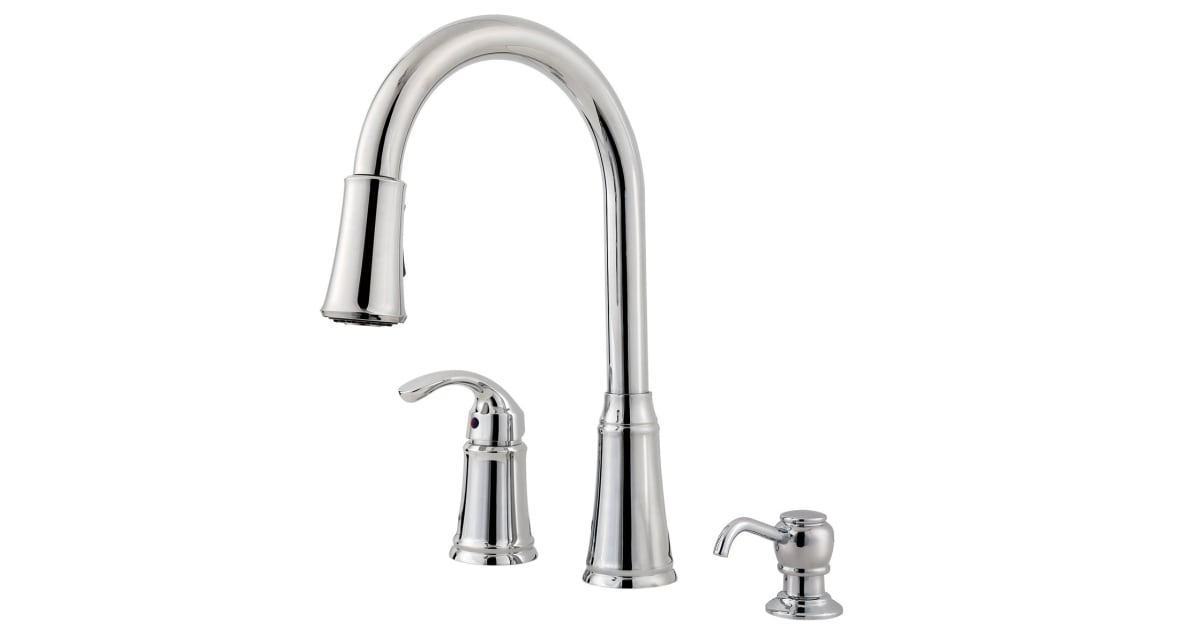 Pfister F-WKP-650C Classic Pullout Spray Professional Kitchen Faucet ...