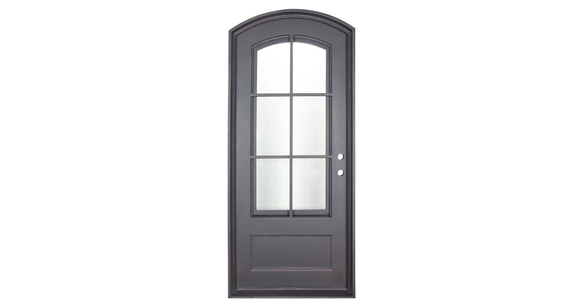 Pinkys Iron Doors BR-SA-3684-RHOS Bristol Single Arch 36" x 84" Right ...