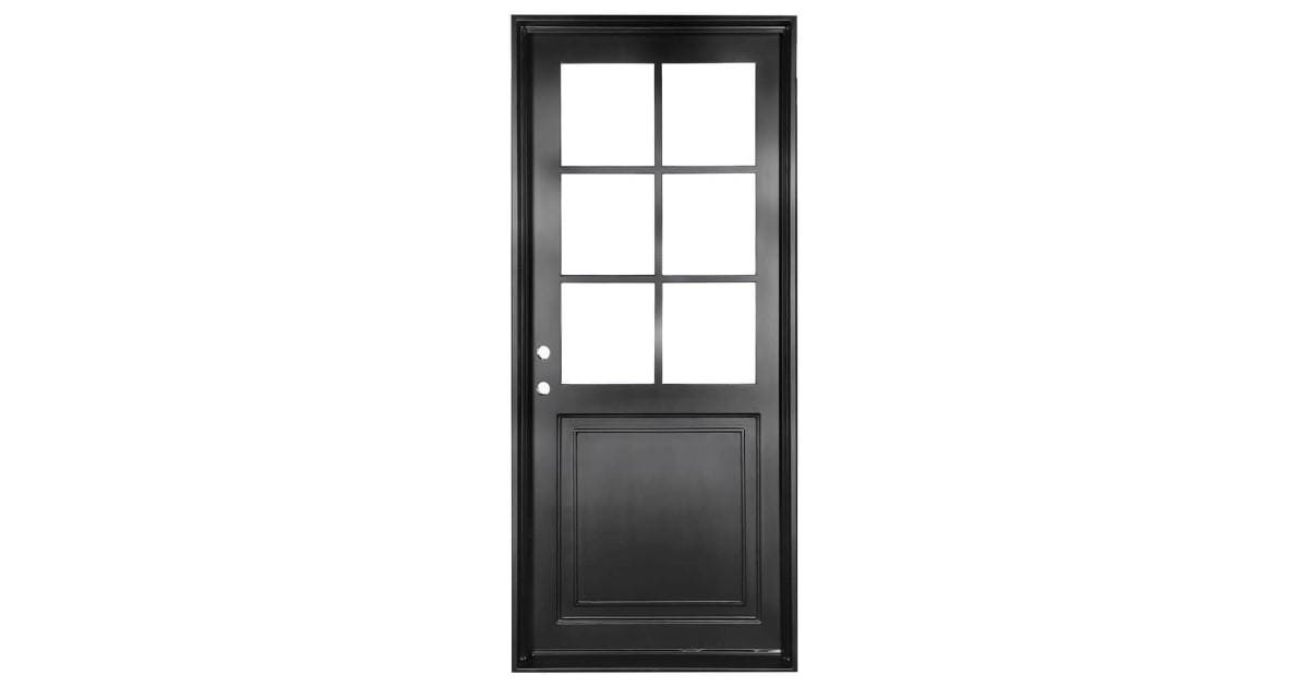 Pinkys Iron Doors GE-SF-3881-LHIS Getty Single Flat 38" x 81" Left Hand ...