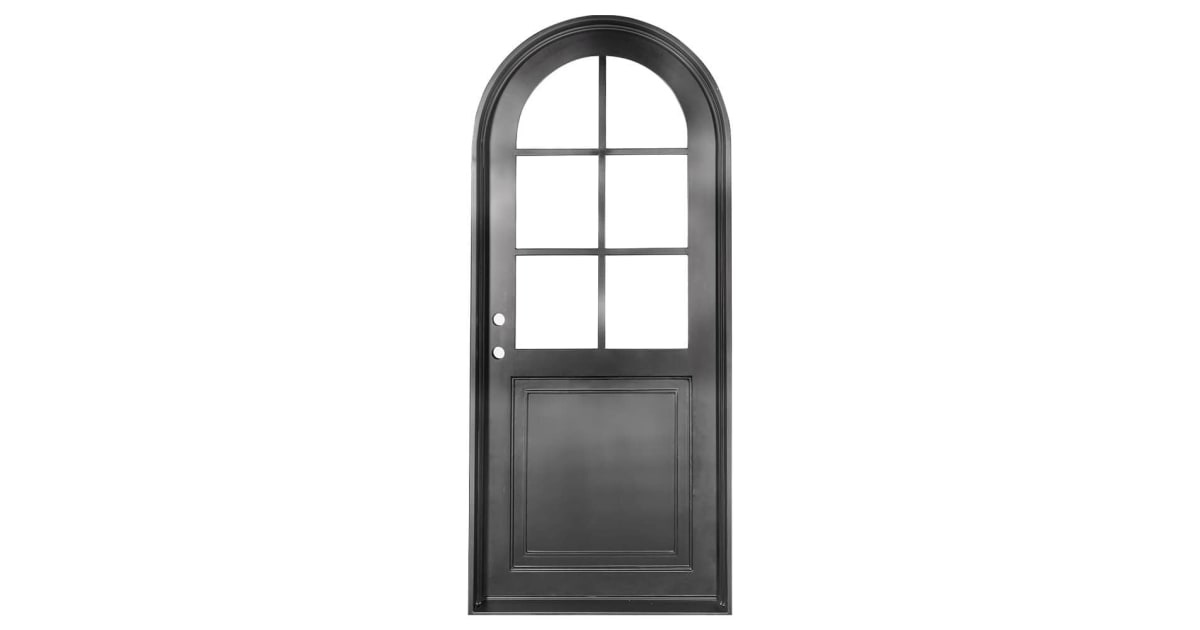 Pinkys Iron Doors GE-SFA-3090-LHIS Getty Single Full Arch 30" x 90 ...
