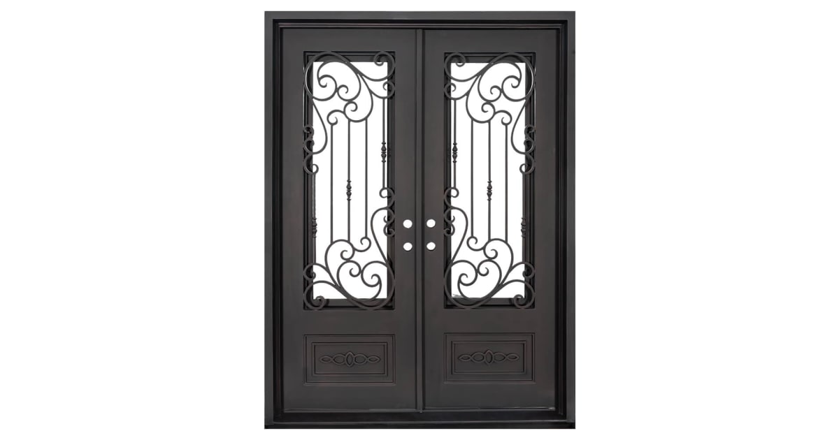 Pinkys Iron Doors GG-DF-6590-RHOS Golden Gate Double Flat 65" x 90 ...