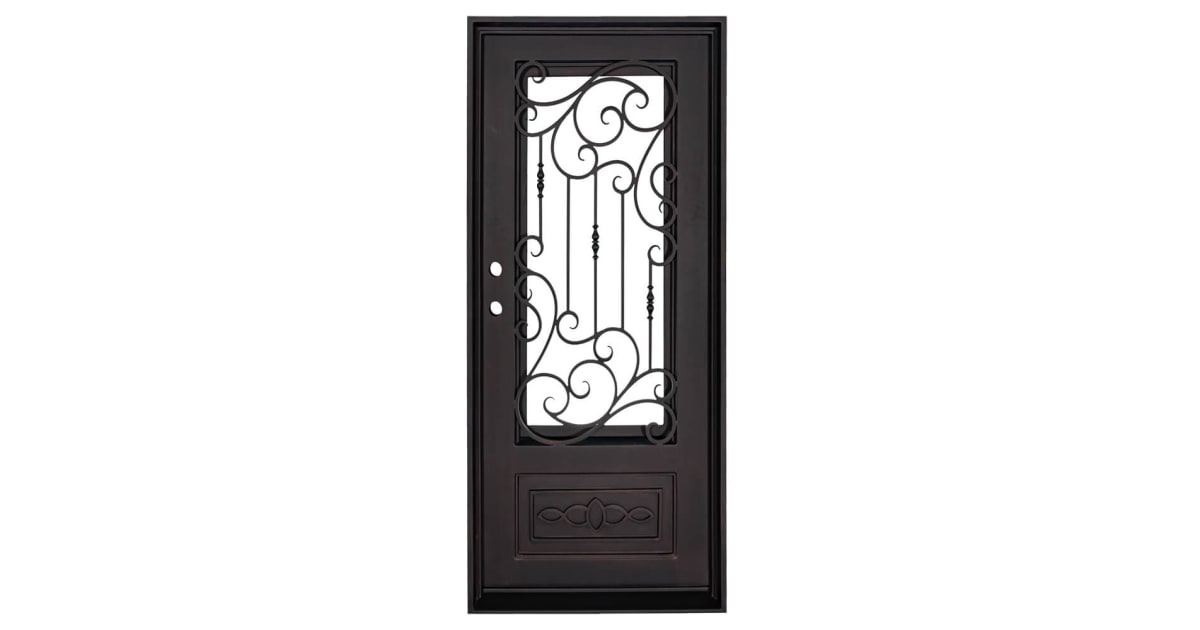 Pinkys Iron Doors GG-SF-3881-LHOS Golden Gate Single Flat 38" x 81 ...
