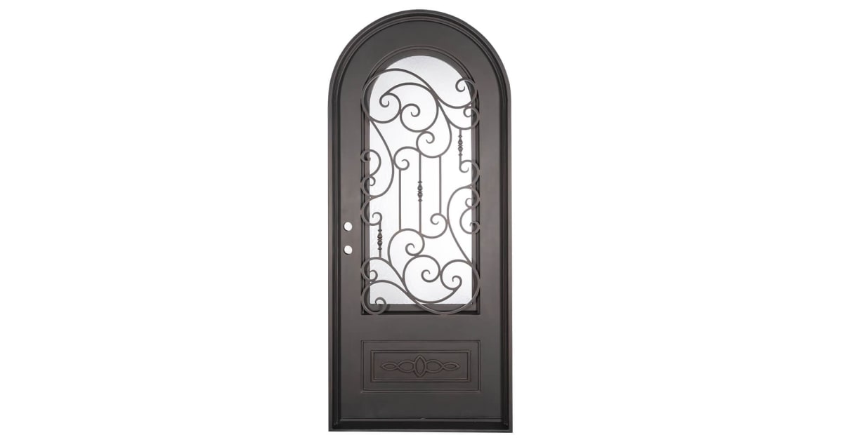 Pinkys Iron Doors GG-SFA-4092-RHIS Golden Gate Single Full Arch 40" x ...