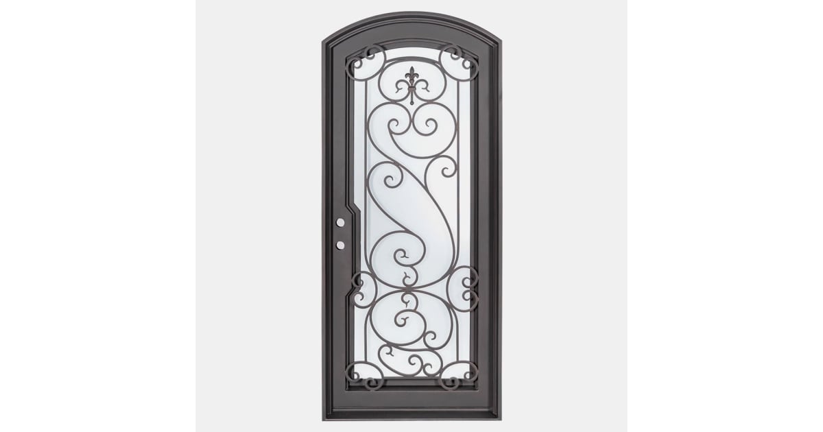 Pinkys Iron Doors HI-SA-4092-RHOS Hills Single Arch 40" x 92" Right ...