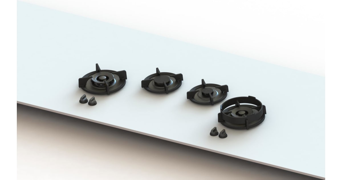 PITT Cooking 8719743676565 Drum Series 46 Inch Wide 4 Burner Natural ...