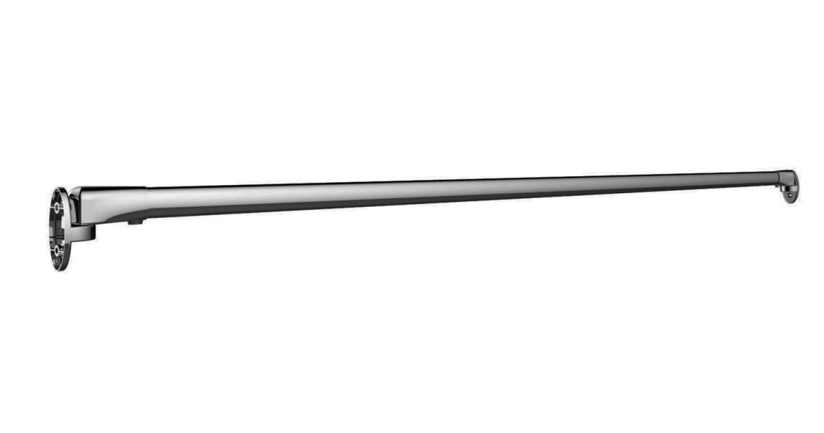 Preferred Bath Accessories 113-5BN-SR Rectangle 60" Fixed Oval Straight ...