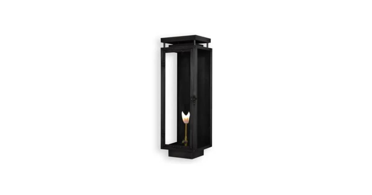 Primo Lanterns IGN-YK32-GBK Yorkshire 32" Tall Outdoor Gas Lantern Wall ...