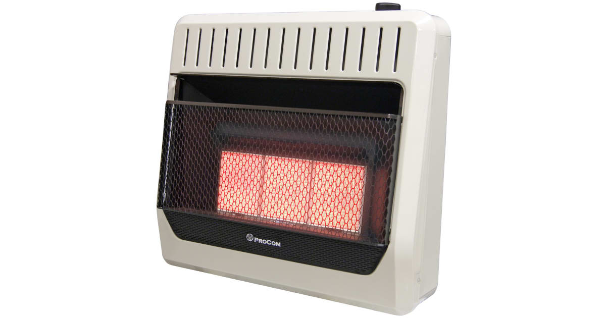 ProCom MG3TIR-BB 30,000 BTU Dual Fuel Infrared Heater with Base Feet ...