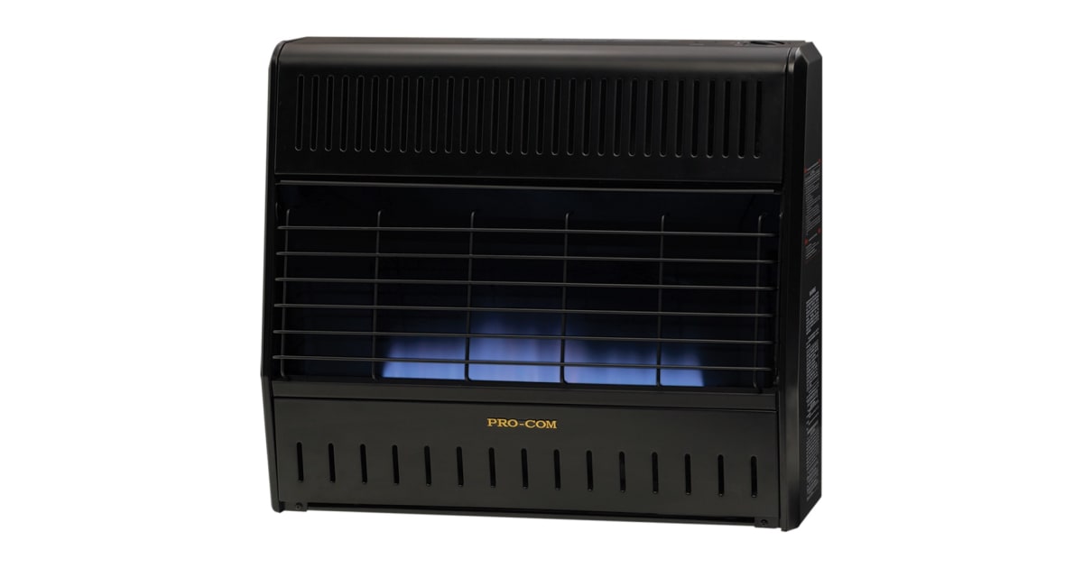 ProCom MNSD300TGA 30,000 BTU Dual Fuel Blue Flame Heater with T-Stat ...