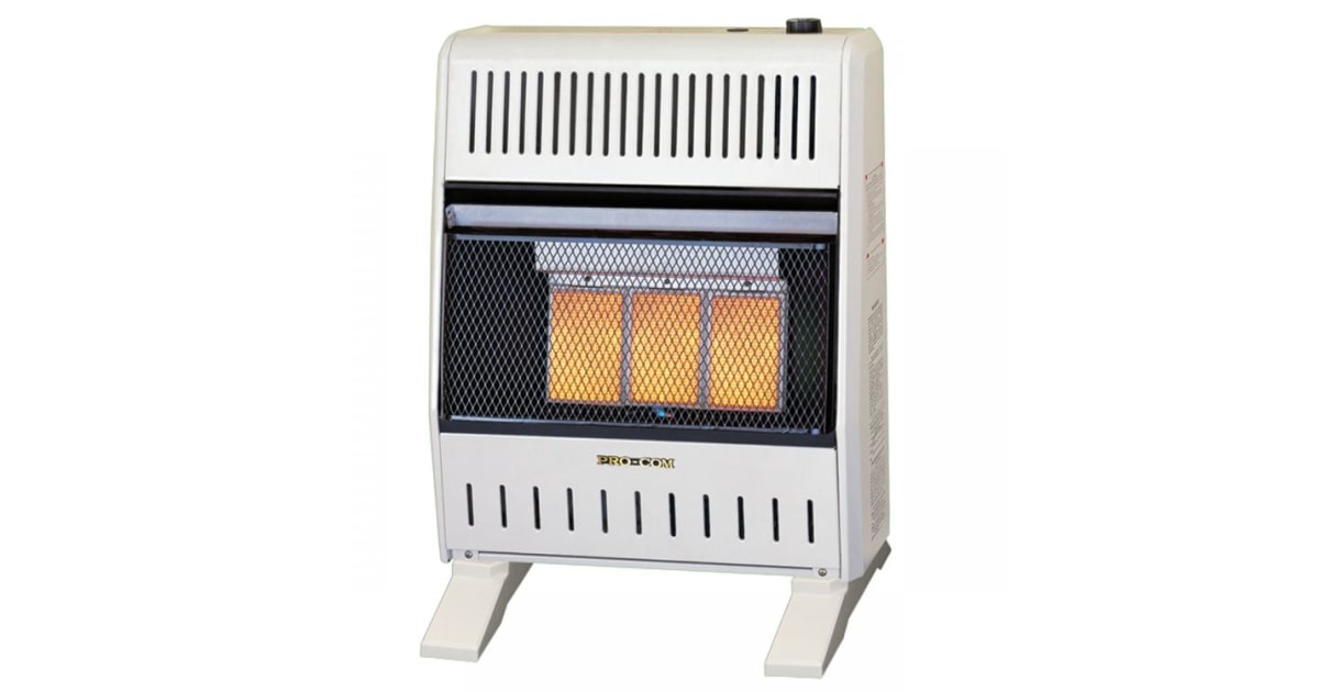 ProCom MNSD3TPA-BB 20,000 BTU Dual Fuel Infrared Space Heater with ...