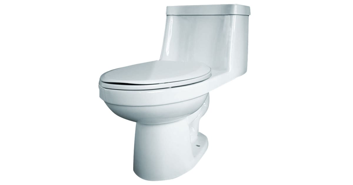 PROFLO PF2001HEWH One Piece Elongated Toilet with 12" Rough In ...