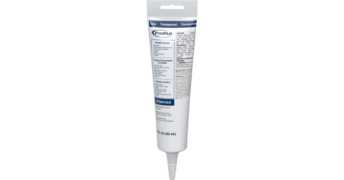 PROFLO PFC401CLR 5.5 oz Kitchen & Bath Acrylic Caulk | Ferguson Home