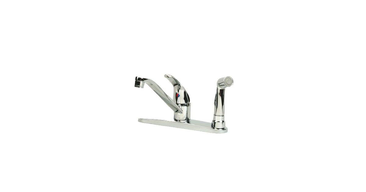 PROFLO PFLLC2021M Kitchen Faucet with Metal Lever Handles and Side ...