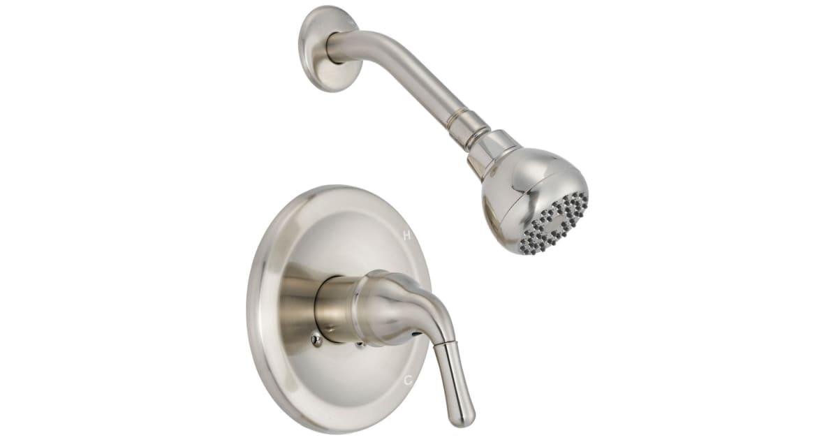 PROFLO PF5656BN Shower Trim Package with Single Function Shower Head ...