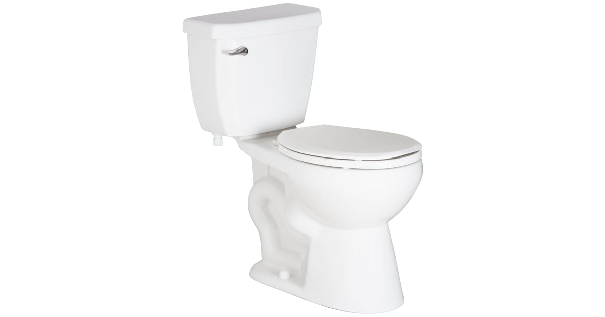 PROFLO PF6112WH/PF1500WH 1500 Series 1.28 GPF Two-Piece Round Toilet ...