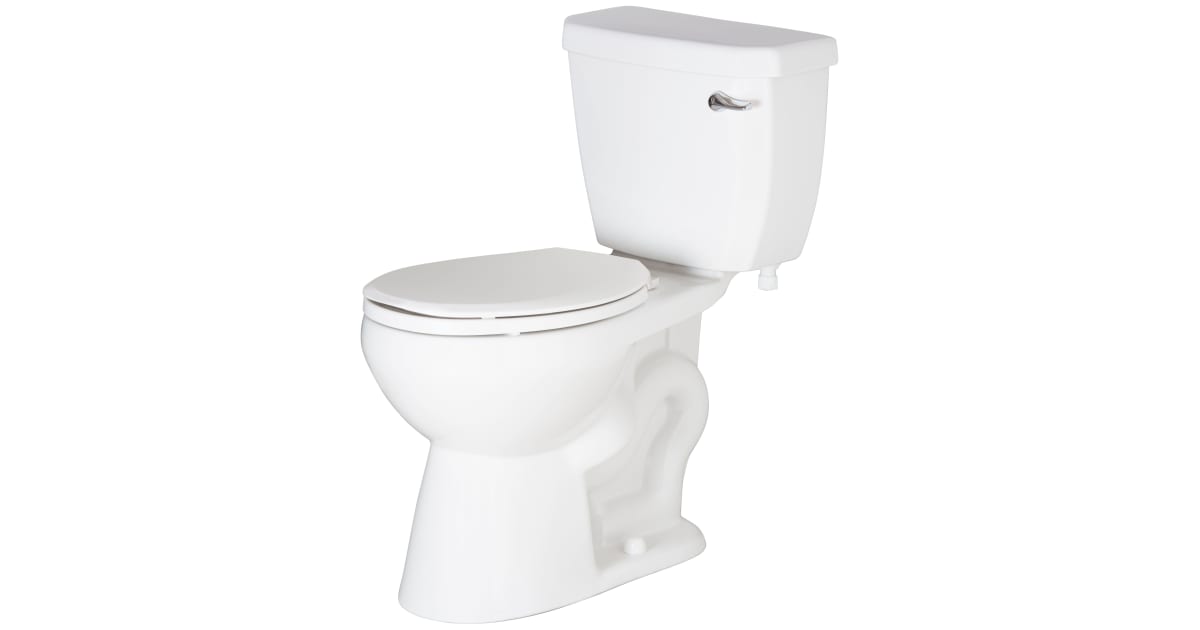 PROFLO PF6112RWH/PF1500WH 1500 Series 1.28 GPF Two-Piece Round Toilet ...