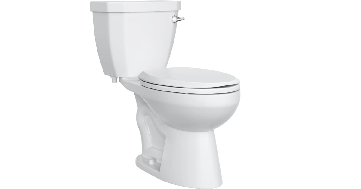 PROFLO PF6114WH/PF1500WH 1500 Series 1.28 GPF Two-Piece Round Toilet ...