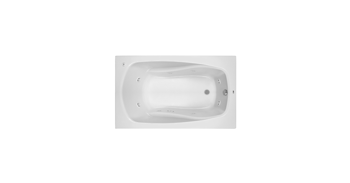 PROFLO PFW6032PLUSABS 60" x 32" Drop In 8 Jet Whirlpool Bath Tub ...