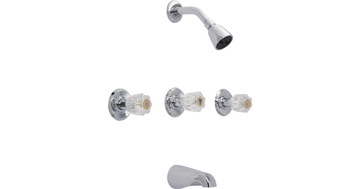 PROFLO PF1033GCP Tub and Shower Trim Package with 1.75 GPM Single ...