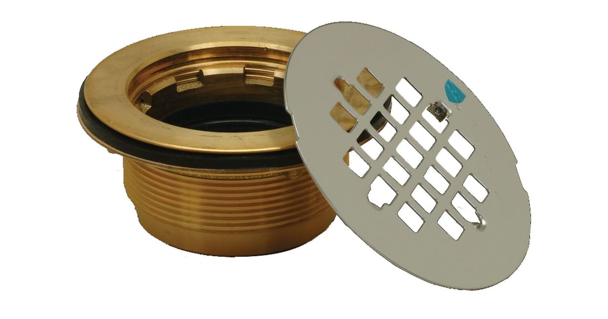 PROFLO PF140NC 4-1/4" Shower Drain Strainer with 2" Brass No-Caulk ...