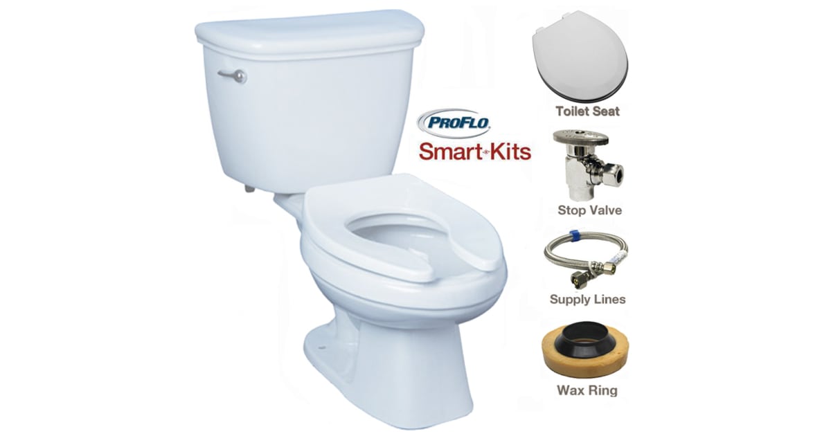 PROFLO PF1601PAWH/PF1612PARWH Two-Piece High Efficiency Toilet with ...