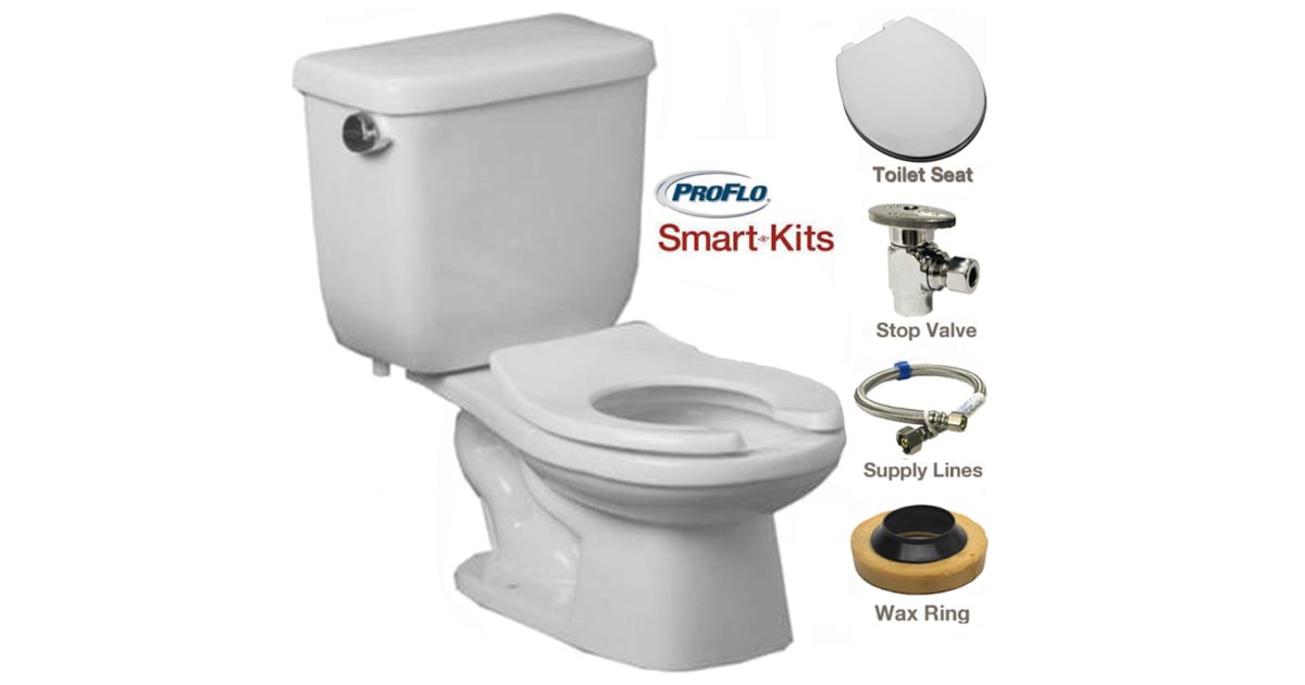 PROFLO PF1704BBHEWH/PF1712BBRHEWH Two-Piece High Efficiency Toilet with ...