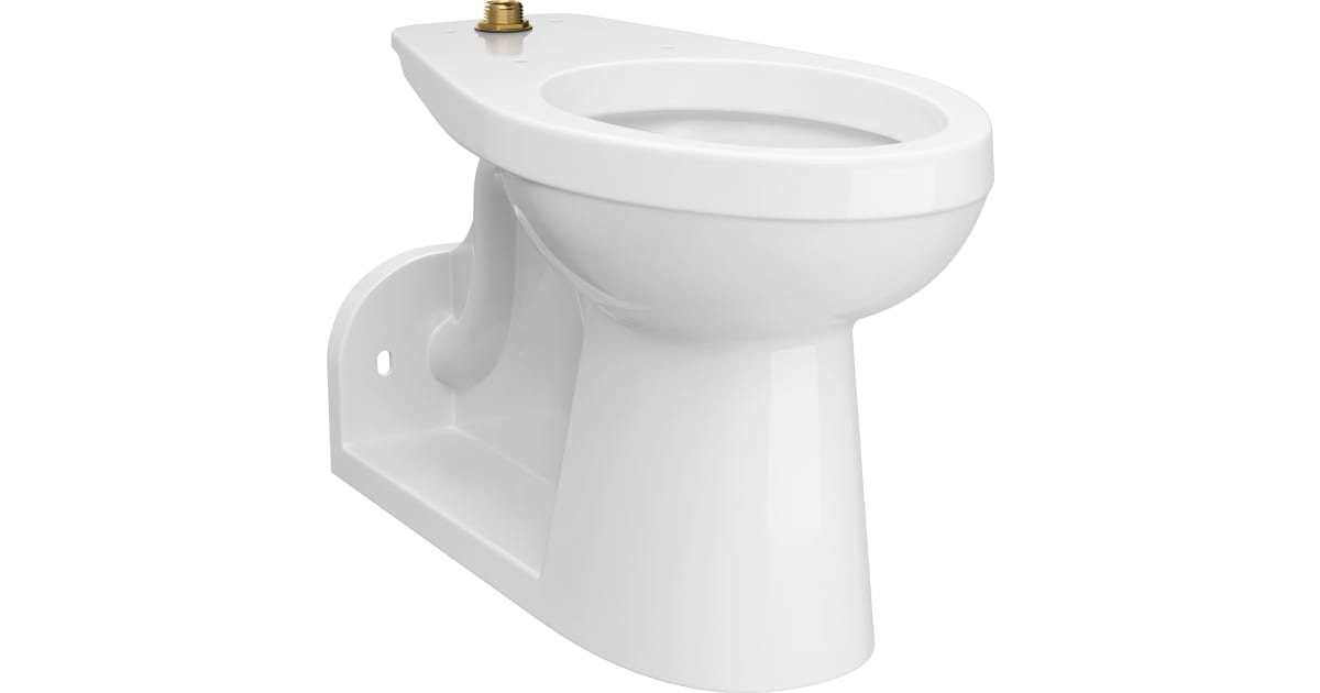 PROFLO PF1726WH Elongated Floor Mounted Flush Valve Toilet Bowl Only ...