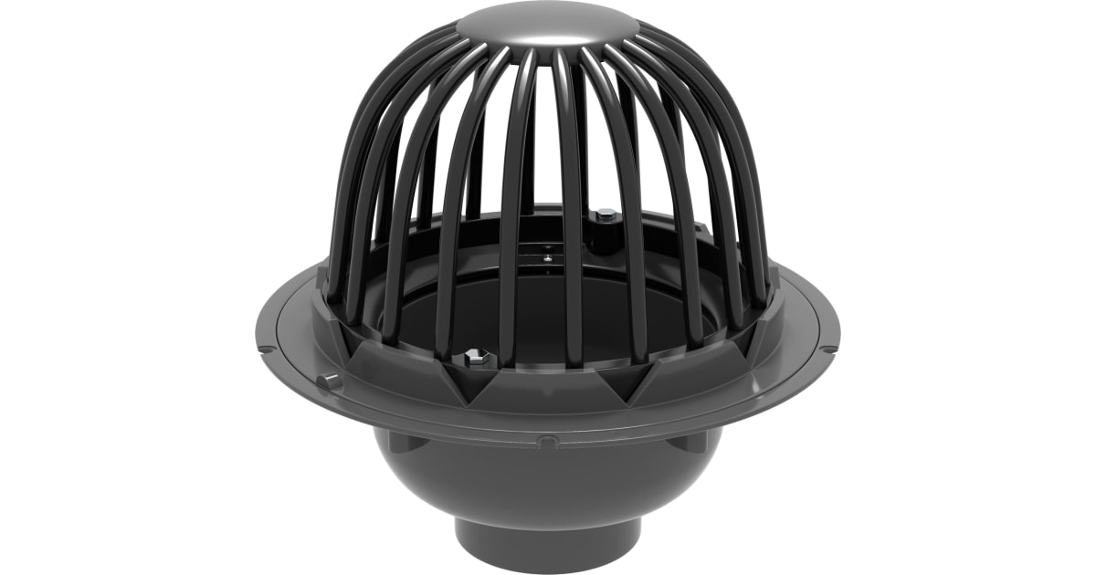 PROFLO PF42871 4" PVC Roof Drain with Plastic Dome | Build.com