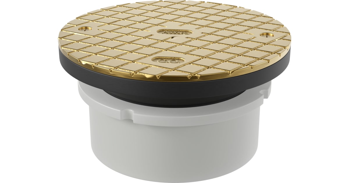 PROFLO PF42928 6" Brass Cover with 4" ABS Adjustable Cleanout ...