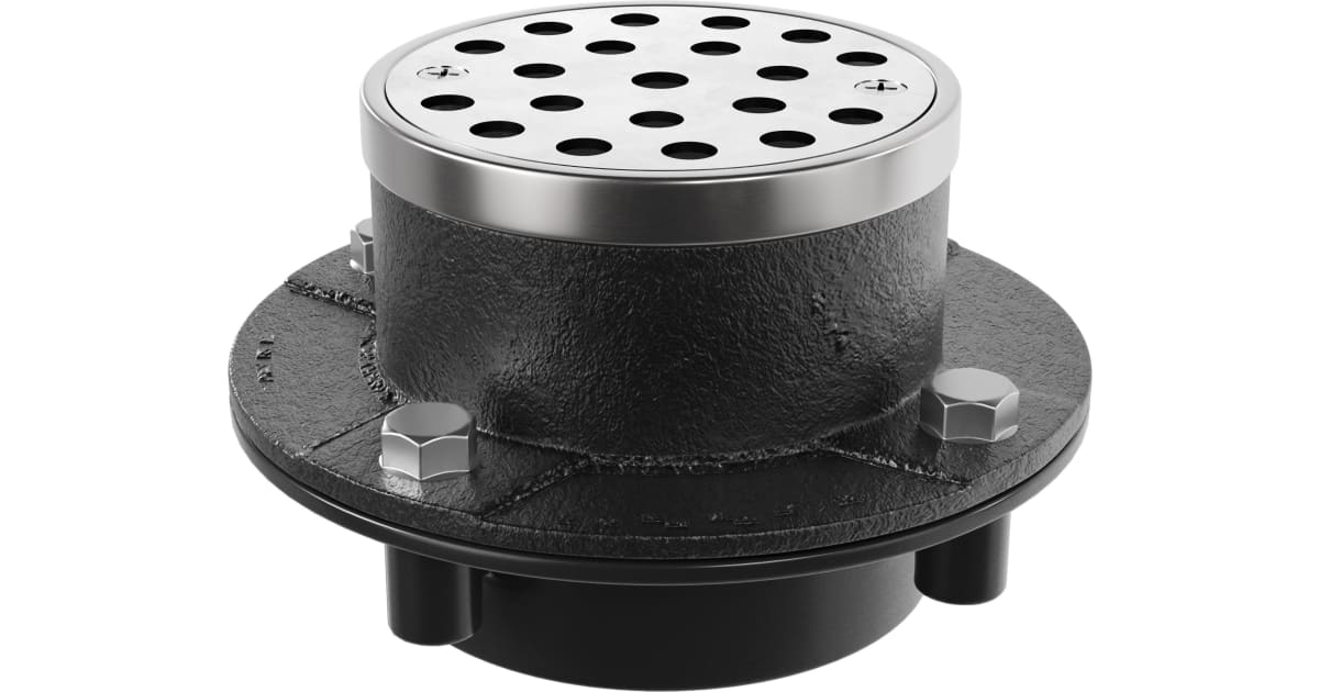 PROFLO PF42944 2'' ABS Bottom/CI Top Hot Mop Shower Drain with ...