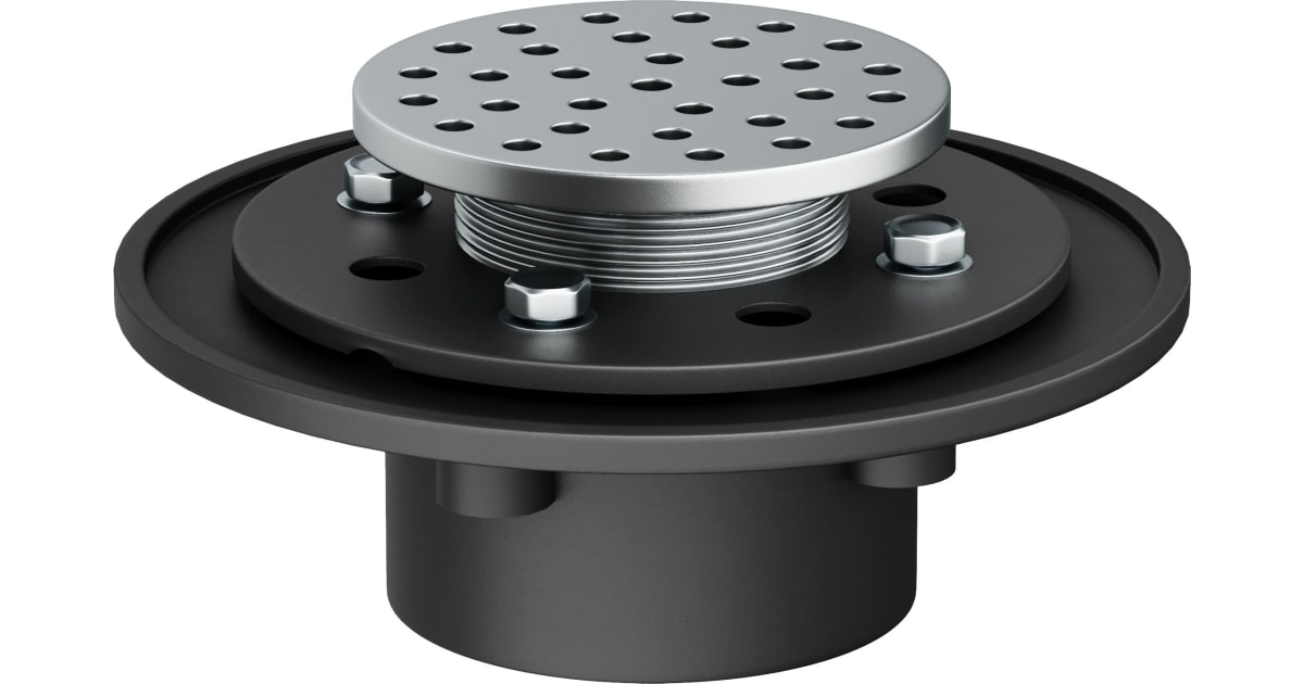 PROFLO PF42957RD Cast Iron Round Shower Drain (2" IPS Connection ...