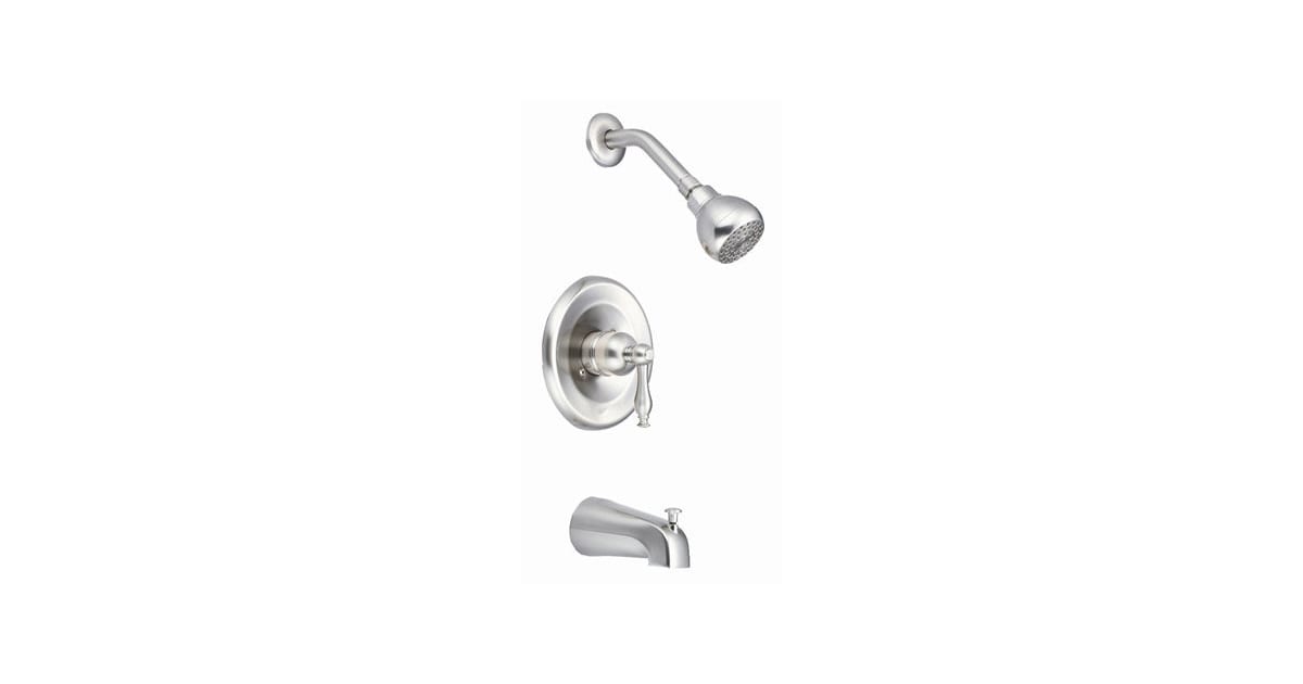 PROFLO PF5658BN Tub and Shower Trim Package with Single Function Shower ...