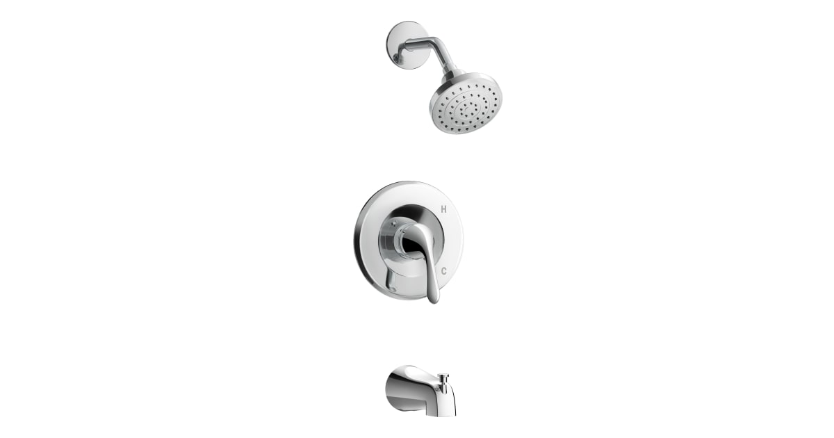 PROFLO PF6830GZBN Alvord Tub and Shower Trim Package with 1.75 GPM ...