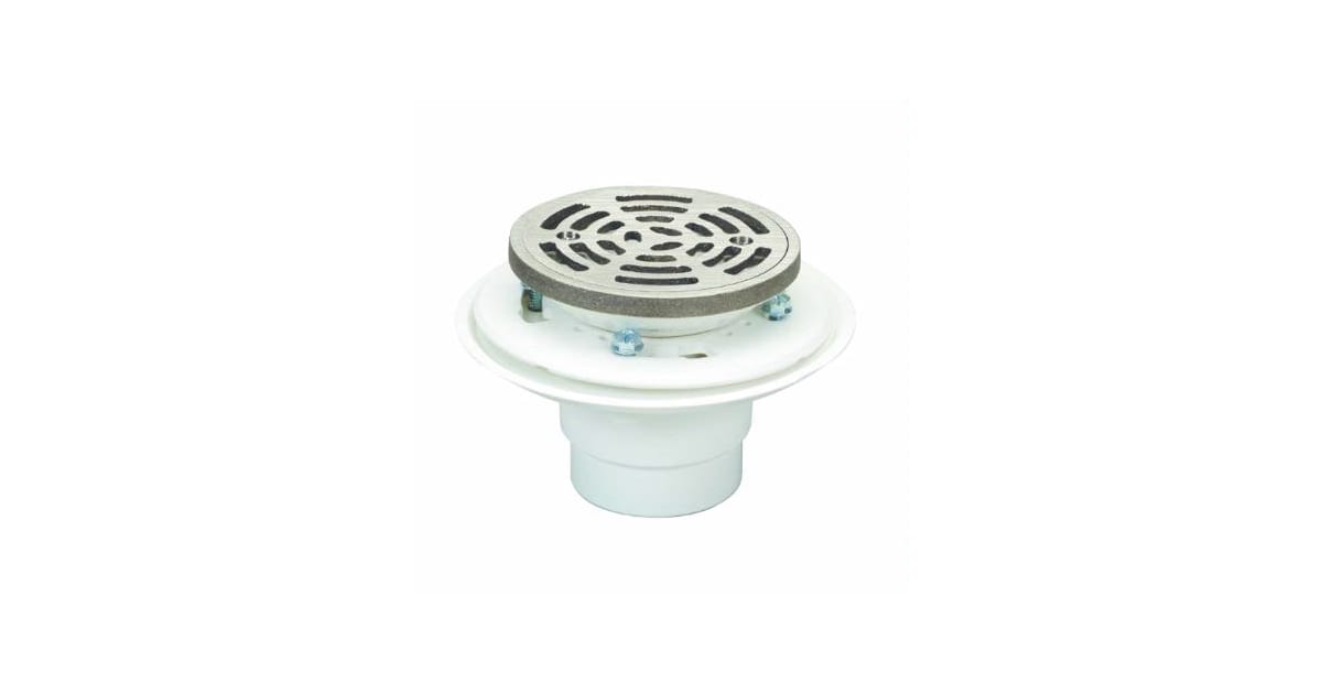 PROFLO PF821200PNR 2" PVC Adjustable Shower Drain with Heavy Duty ...