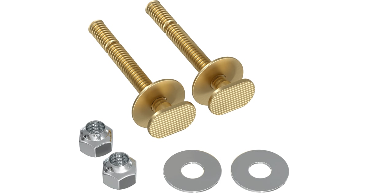 PROFLO PF90104 1/4" x 2-1/4" Brass Snap Closet Bolt Pair | Ferguson Home