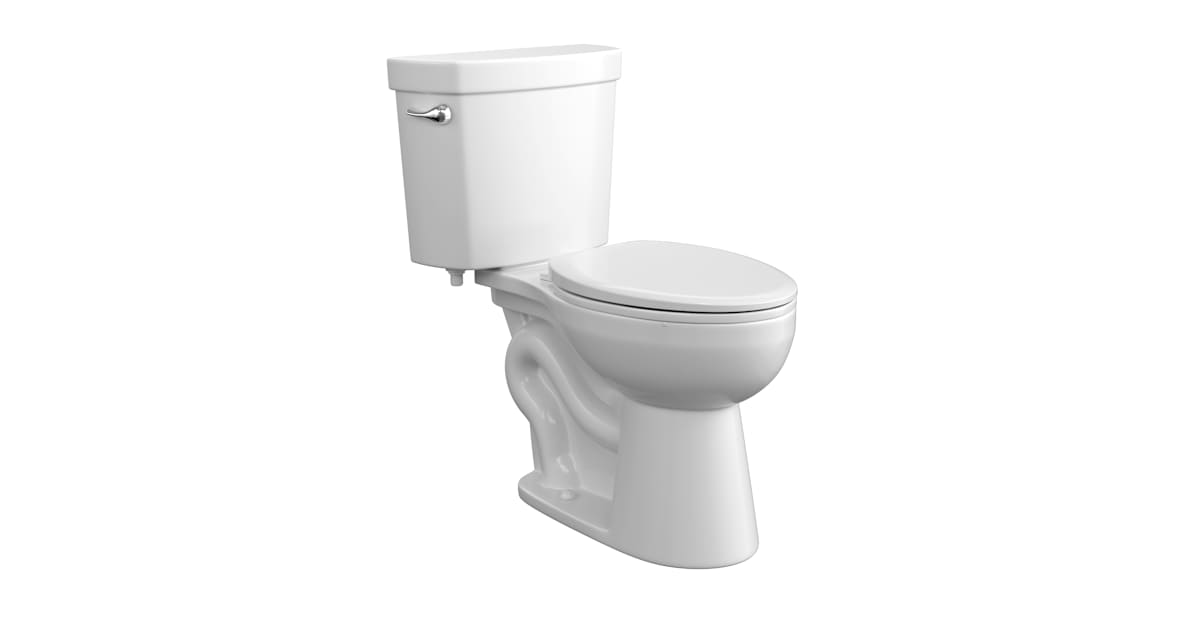 PROFLO PFCDC410HEWH Camden 1.28 GPF Two Piece Elongated Toilet with ...